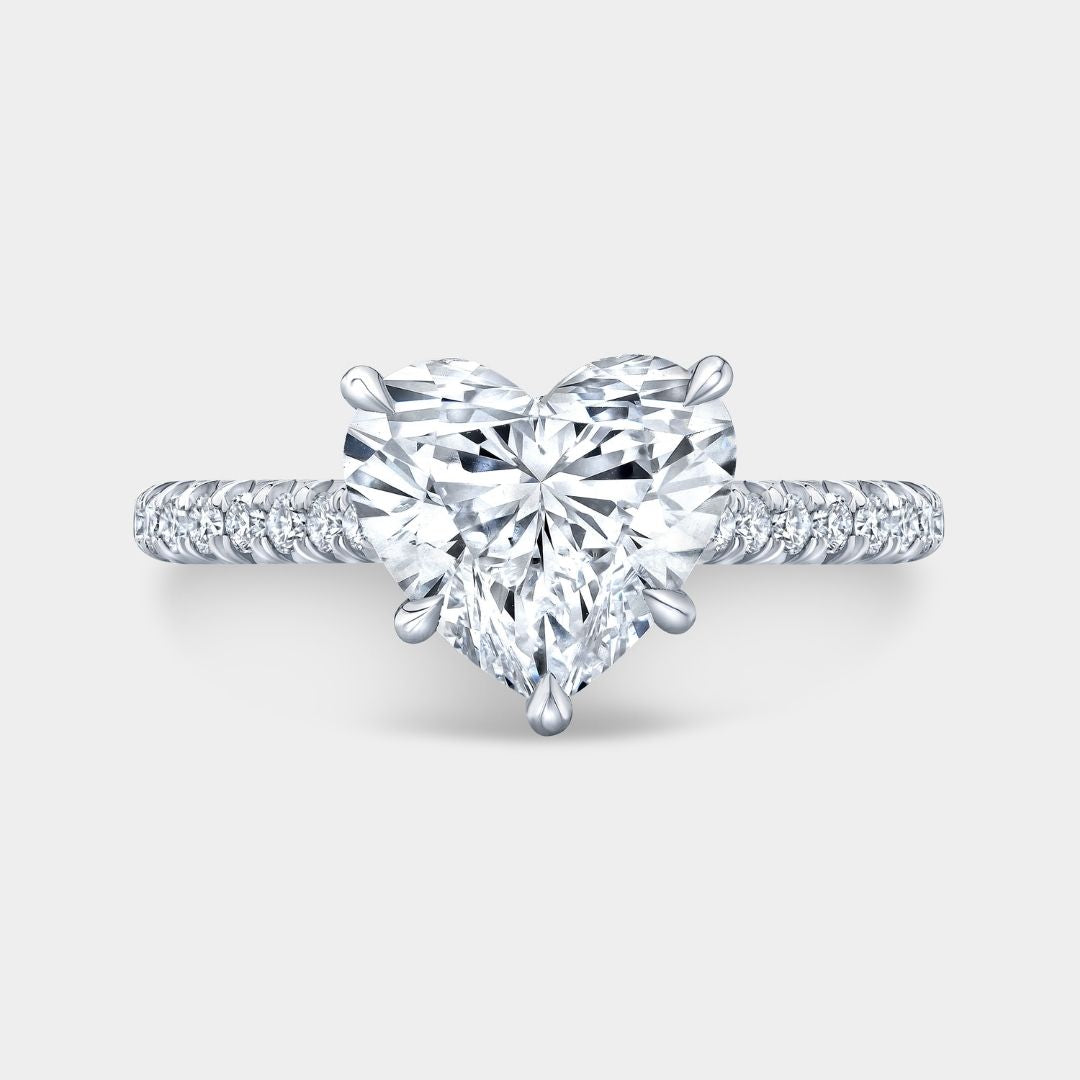 Round Diamond Tulip Solitaire Rose Gold and Platinum Engagement Ring ...
